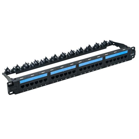 Supply Loaded 19 Inch Patch Panel With Rear Cable Management Panel For
