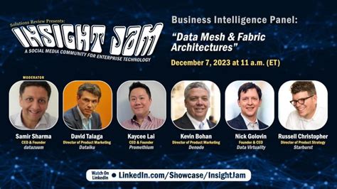 🔴 Data Mesh And Fabric Architectures Live Panel Event Linkedin
