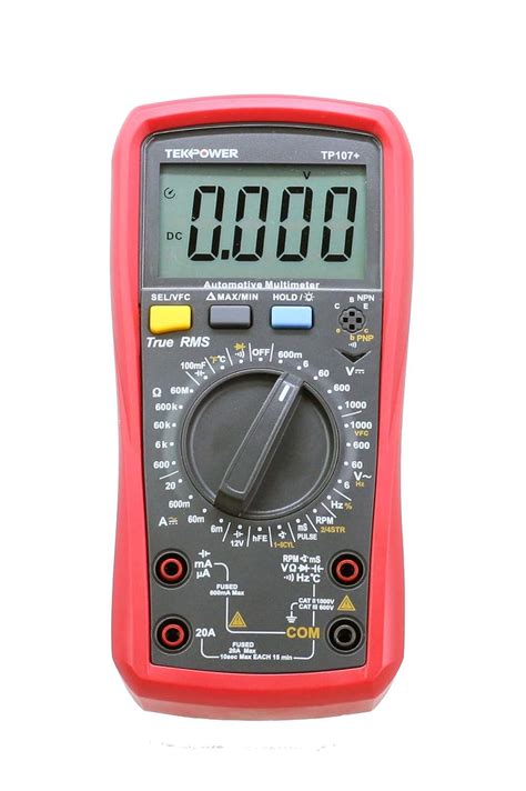 Tekpower Tp107 Digital True Rms Automotive Multimeter With 12v Batter Kaito Electronics Inc