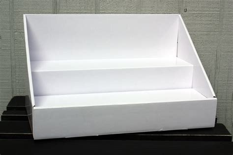 Cardboard Counter Display Brown Wood Stack Displays