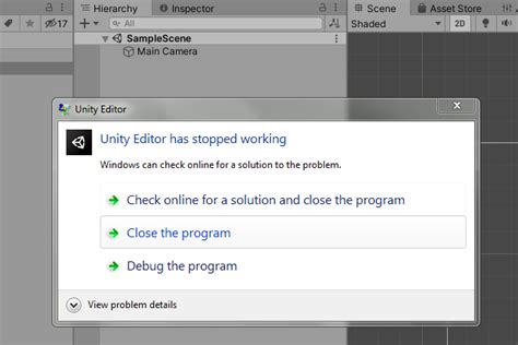 Tips Troubleshooting Editor Crash From Stackoverflowexception Unity