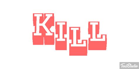 Kill Word Animated  Logo Designs