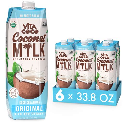 Vita Coco Original Organic Coconut Milk Plant Based Dairy Free