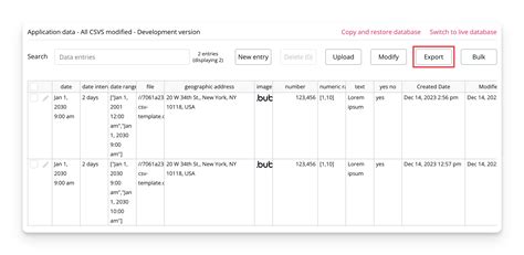 Exporting Data Bubble Docs