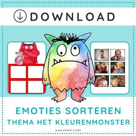 Het Kleurenmonster Emoties Sorteren Groep1 2 Emoties Gevoelens