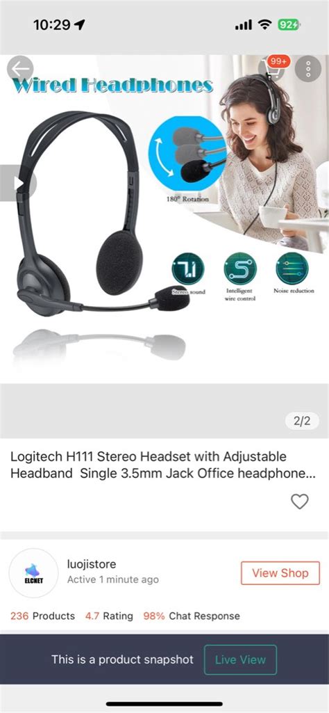 Logitech H111 Headset Earphone Audio Headphones Headsets On Carousell