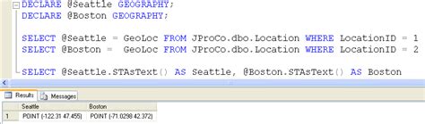 Sql Server Geography Data Type Calculating Distance Between Two Points On The Earth Day 18