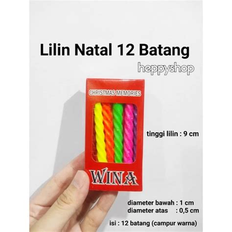 Jual Lilin Natal Lilin Kecil Lilin Warna Warni Isi 12 Batang