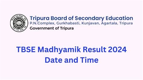 Tbse Madhyamik Result 2024 Date Out Tripura Board 10th Result 2024