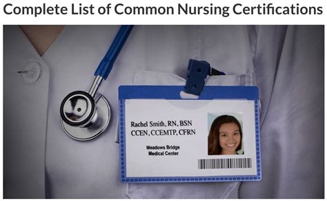 Nursing Certifications Nursing Certifications Nurse Certificate