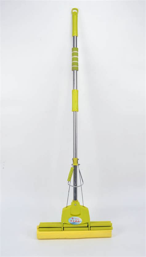 Best Selling 38cm Smiley Face Sponge Mop Double Roller Sponge Mop Household Telescopic Pole