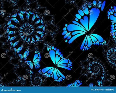 Fractal Butterfly Mandelbrot Set Detail Digital Artwork For Creative Graphic Design Stock