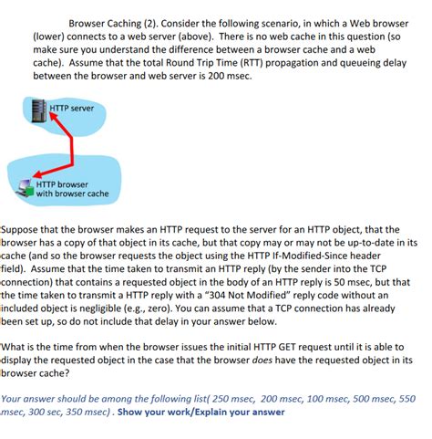 Solved Browser Caching 2 Consider The Following Scenario