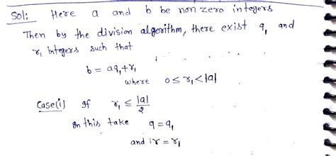 [solved] Let A And B Be Nonzero Integers Prove That There Exist Unique