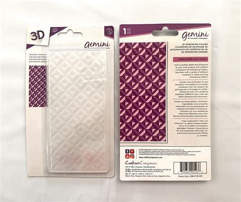 3d Embossing Folders Set Of 6 Gemini 2 75 X 5 75 3d Embossing Folders