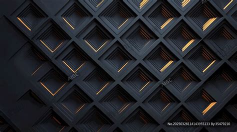 Ai创作图黑色 几何 网格 光影 线条 立体 结构 艺术 空间 图案 装饰 纹理 抽象 层次 设计 昵图网