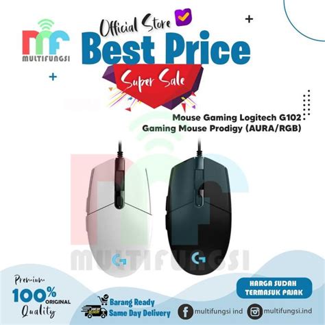 Jual MOUSE GAMING LOGITECH G102 GAMING MOUSE PRODIGY AURA RGB