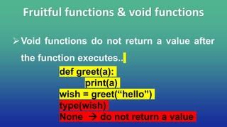 Python Introduction JNTUA R UNIT Functions PPT