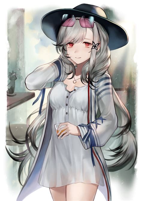 Safebooru 1girl Azur Lane Black Headwear Butterfly Hair Ornament
