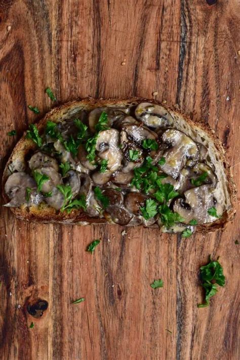 Easy Creamy Mushroom Toast Vegan Optional Alphafoodie