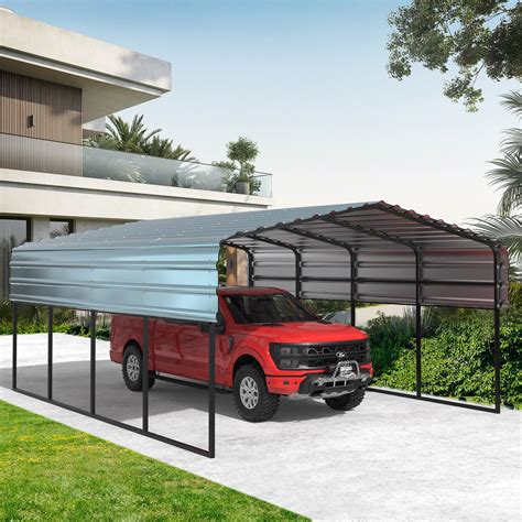 Buy EROMMY X FT Metal Carport X X Heavy Duty Carport Canopy With Galvanized