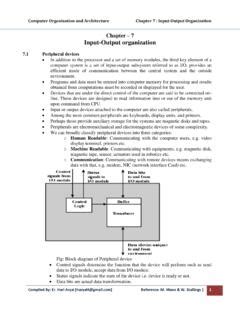 Chapter 7 Input Output Organization IOE Notes Chapter 7 Input