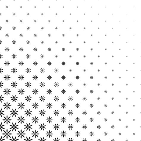 Free Vector Monochromatic Geometric Stylized Flower Pattern Abstract Floral Vector