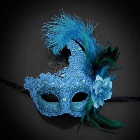 Blue Masquerade Mask Etsy
