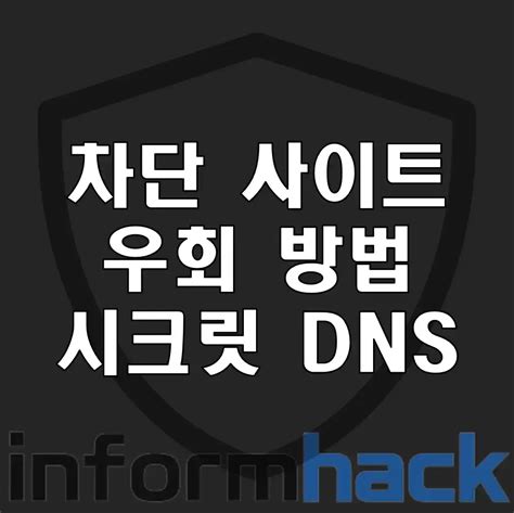 99 가능한 차단 사이트 우회 접속방법 시크릿 Dns Informhack