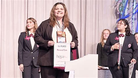 Katie Guyote Earns First Place For State Conference Personal Care Orange Leader