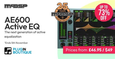 Mcdsp 25th Anniversary Sale Ae600 Active Eq Up To 73 Off 👍 Rplugindeals