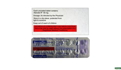 Buy Tenolol 50mg 14 Tablets Online At Best Prices Wellness Forever
