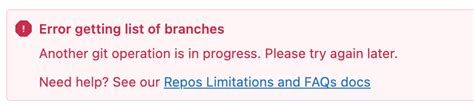 Error Another Git Operation Is In Progress Databricks Community 4056