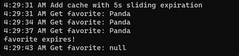 Sliding Cache