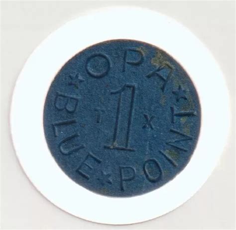 Rare Old 1944 Us Wwii Opa Tx Blue Ration Food Token History Collection War Coin £0 01 Picclick Uk