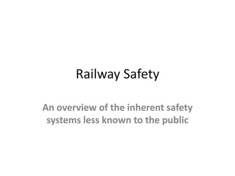 Rail Safety Ppt Pptx