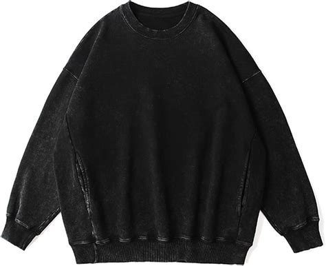 Vamtac Mens Vintage Cotton T Shirts Oversized Long Sleeve Casual Tee