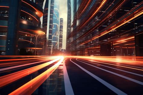 Premium Photo A Dynamic Business Environment Surrounding With Building In Fast Paced And Ever