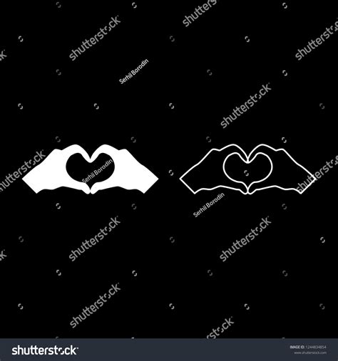 Two Hands Have Shape Heart Hands Stock Vector Royalty Free 1244834854