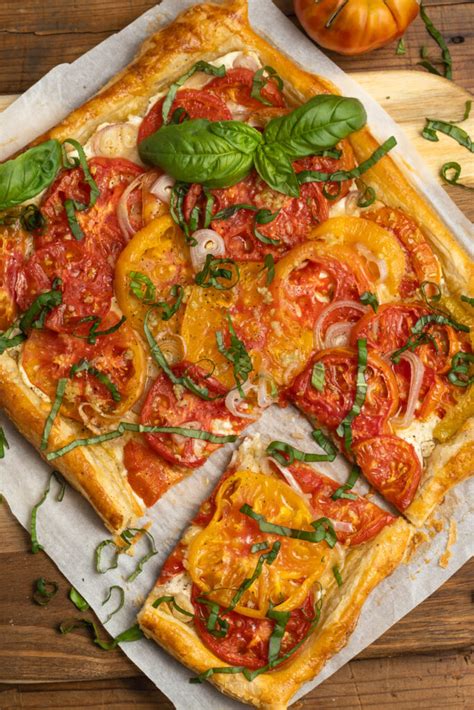 Tomato Goat Cheese Puff Pastry Tart By Priscilla Lawrence Foodsocial