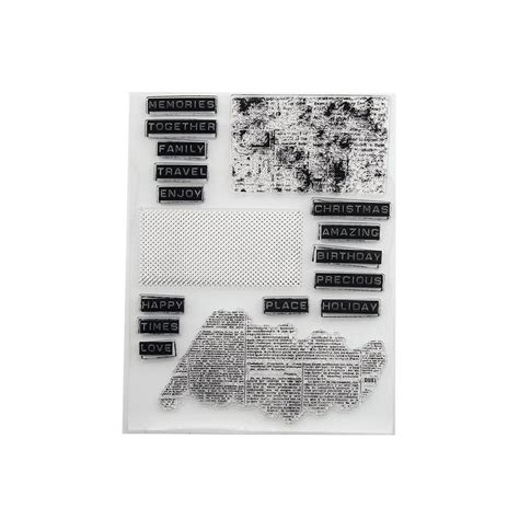 키키네문구점 빈티지 감성 단어 레터링 질감 실리콘 빅사이즈 스탬프 위시버킷