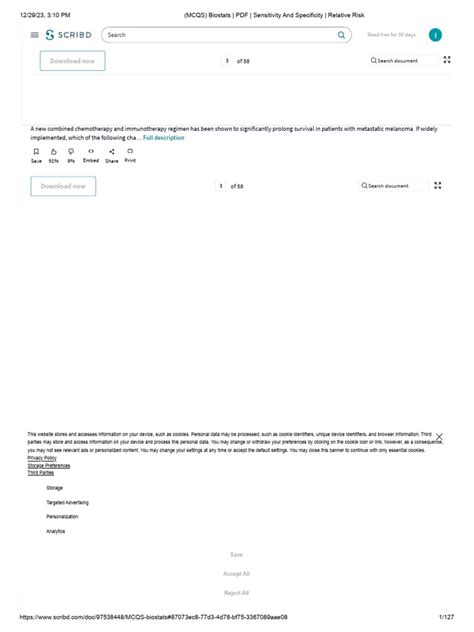 Mcqs Biostats Pdf Sensitivity And Specificity Relative Risk Pdf