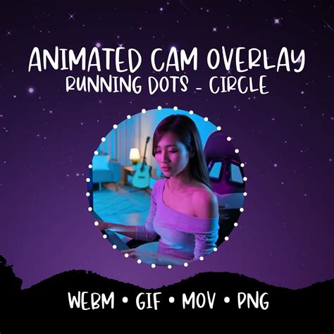 Webcam Overlay Animated Frame For Streaming Running Dots In Circle Format Etsy