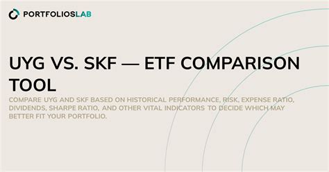 Uyg Vs Skf — Etf Comparison Tool Portfolioslab