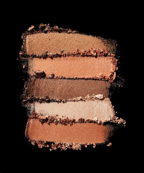 Premium Photo Eye Shadow Shimmering Matte Multi Colored Beige Golden