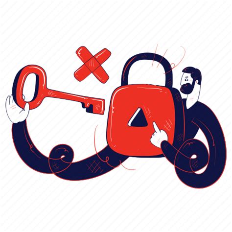 Security Lock Padlock Key Password Passkey Incorrect Illustration Download On Iconfinder