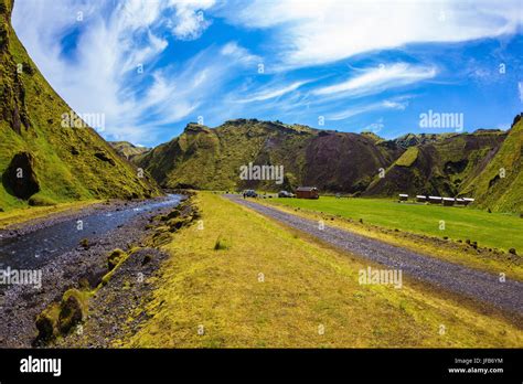 Camping in valley Stock Photo - Alamy