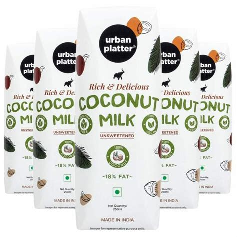 Urban Platter Unsweetened Coconut Milk 250ml Pack Of 21 Jiomart