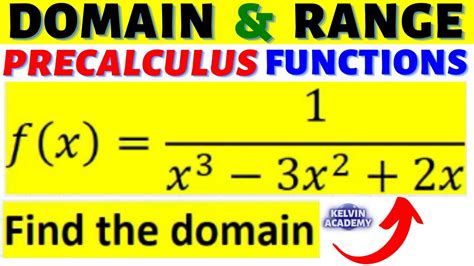 Domain Of A Cubic Function At The Denominator In Precalculus Youtube