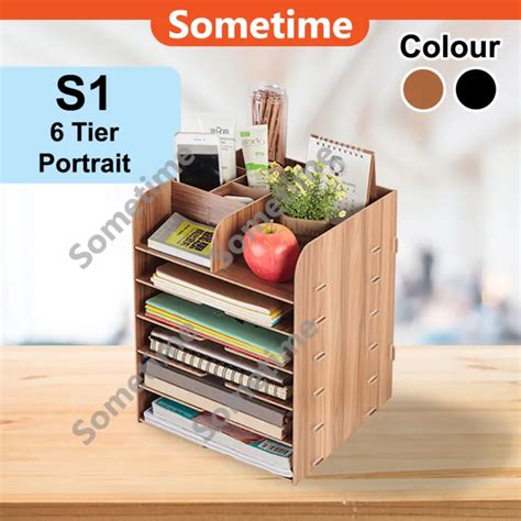 Desktop Book Rack DIY Wooden Table Book Rack Wooden Book Shelf Rak